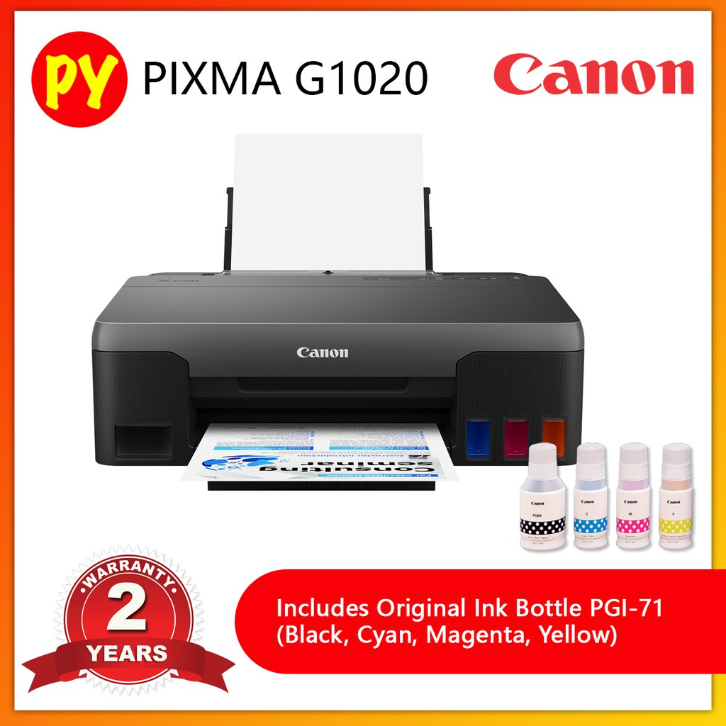 Canon PIXMA G1020 / G1010 Ink Tank Single Function Inkjet Printer ...