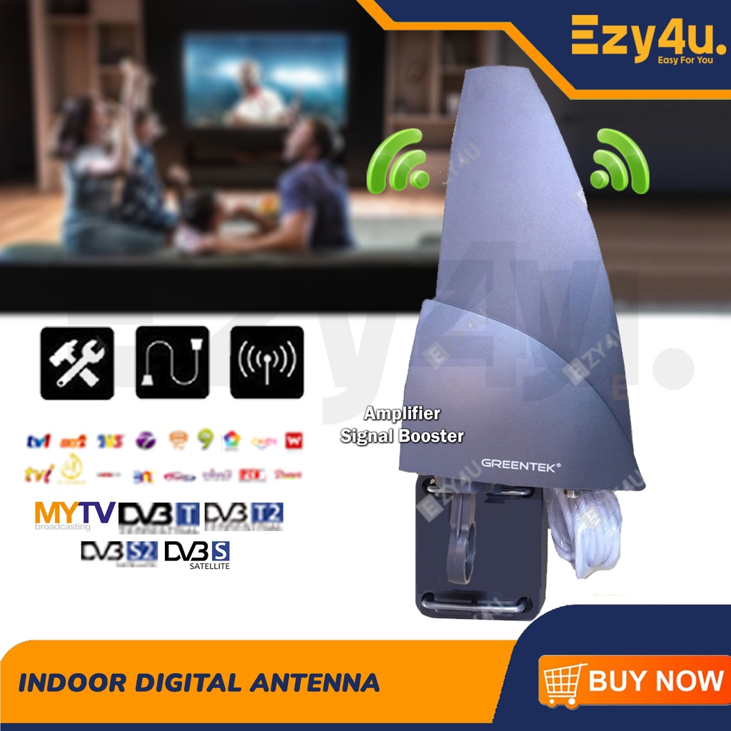 𝗚𝗥𝗘𝗘𝗡𝗧𝗘𝗞 𝗢𝗨𝗧𝗗𝗢𝗢𝗥 𝗨𝗛𝗙 𝗔𝗡𝗧𝗘𝗡𝗡𝗔 WITH BOOSTER FOR DVB-T2 DECODER TV USE ...