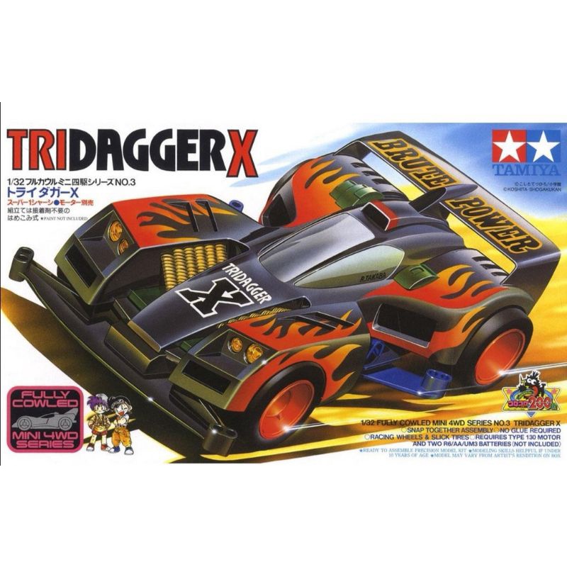 TAMIYA Tridagger X Tamiya 19403 Super 1 Chassis 1/32 Fully Cowled Mini ...