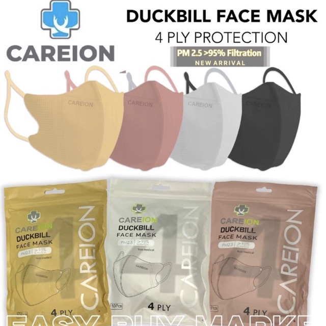 Mask Viral(Headloop/Earloop) Mars Careion Duckbill KF94 3D Fish Mouth ...