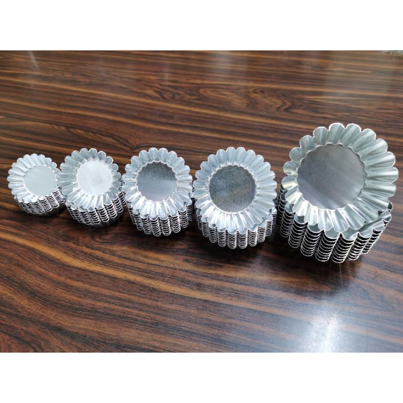 8PCS Egg Tart Mould /Cookies Aluminium Shell Tart Mould/ Cheese Tart ...