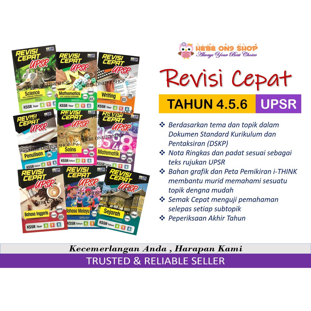 Buku Rujukan Revisi Cepat Upsr Kssr Tahun 4 5 6 2020 Series Ilmu