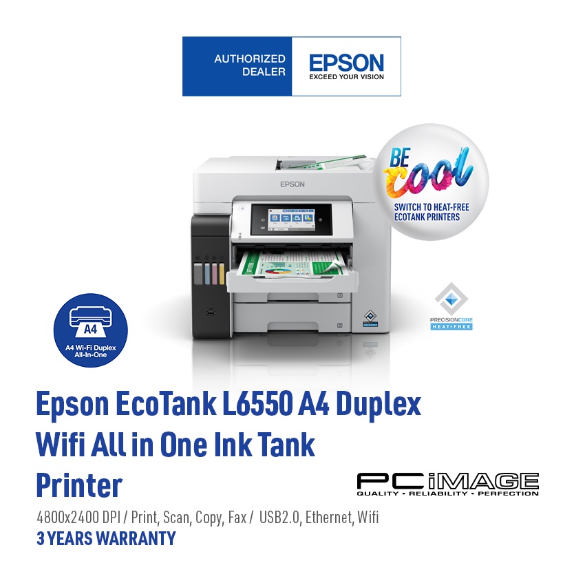 EPSON EcoTank L6550 A4 Colour Wi-Fi Duplex All-in-One Ink Tank Printer ...