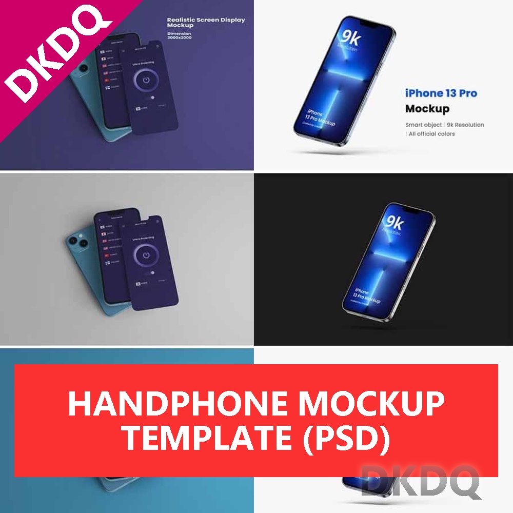 👾 Handphone Mobile Mockup Template for Marketing ATHENA0073 PSD ...
