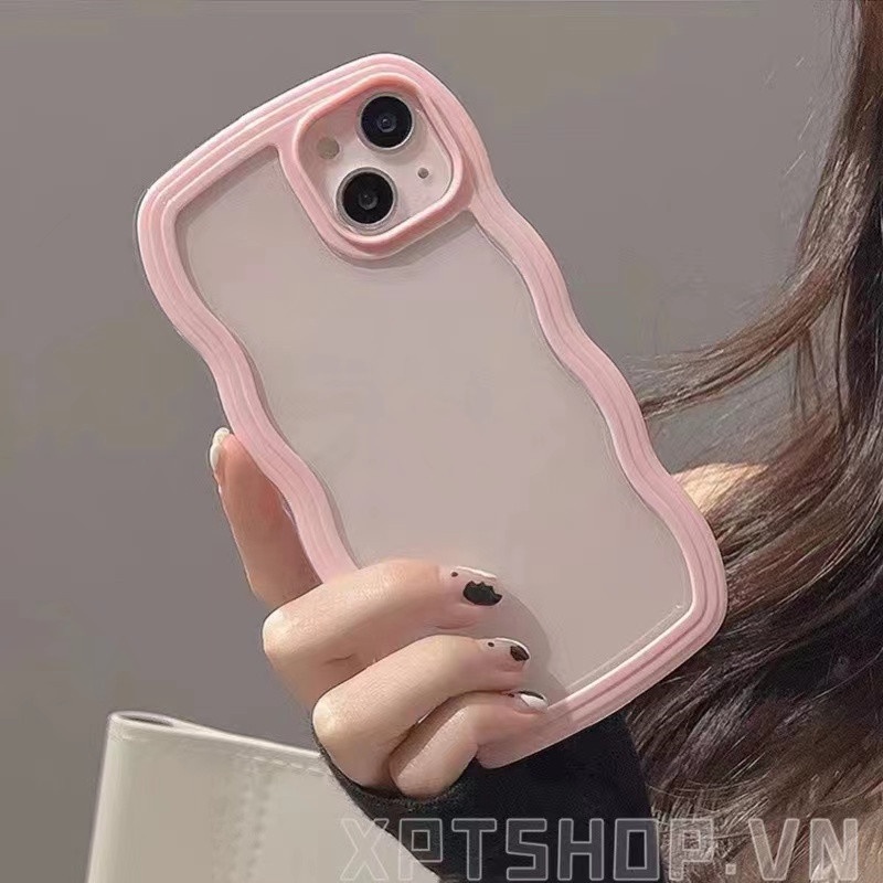 Luxury Simple Candy Color Wavy Edge Phone Case For iPhone 14 Pro Max 13 ...