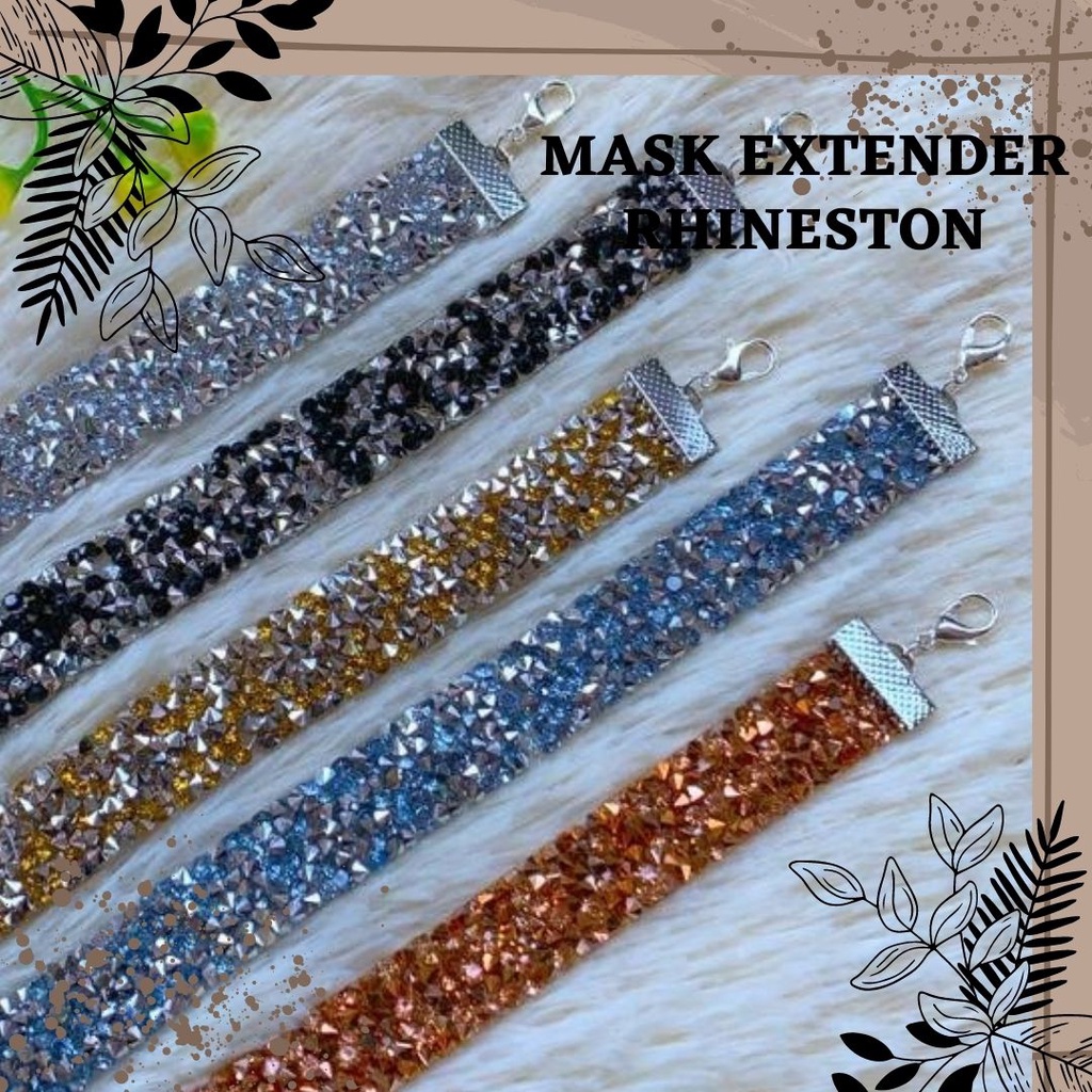 {READY STOCK} Mask Extender RHINESTON CRYSTAL /Mask extension /mask ...