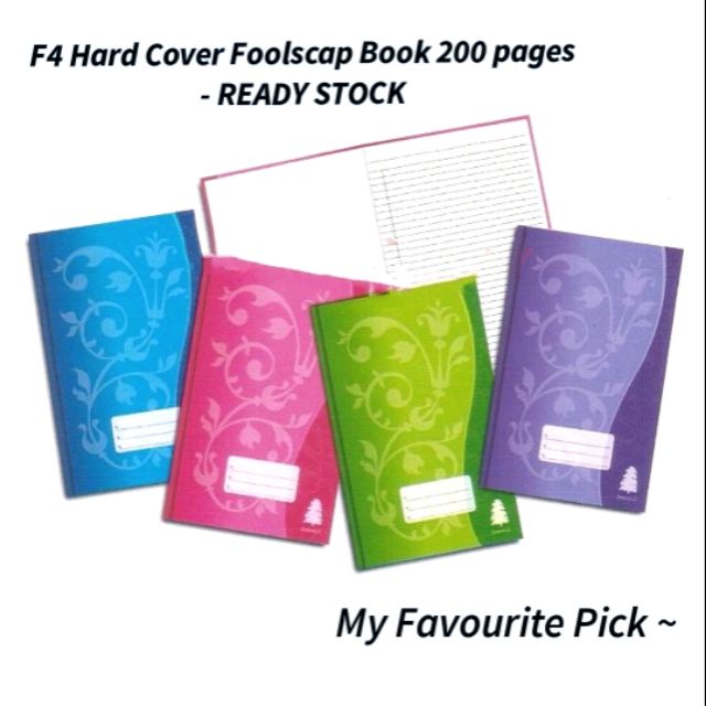 F4 Hard Cover Foolscap Book 200 pages - READY STOCK | Shopee Malaysia