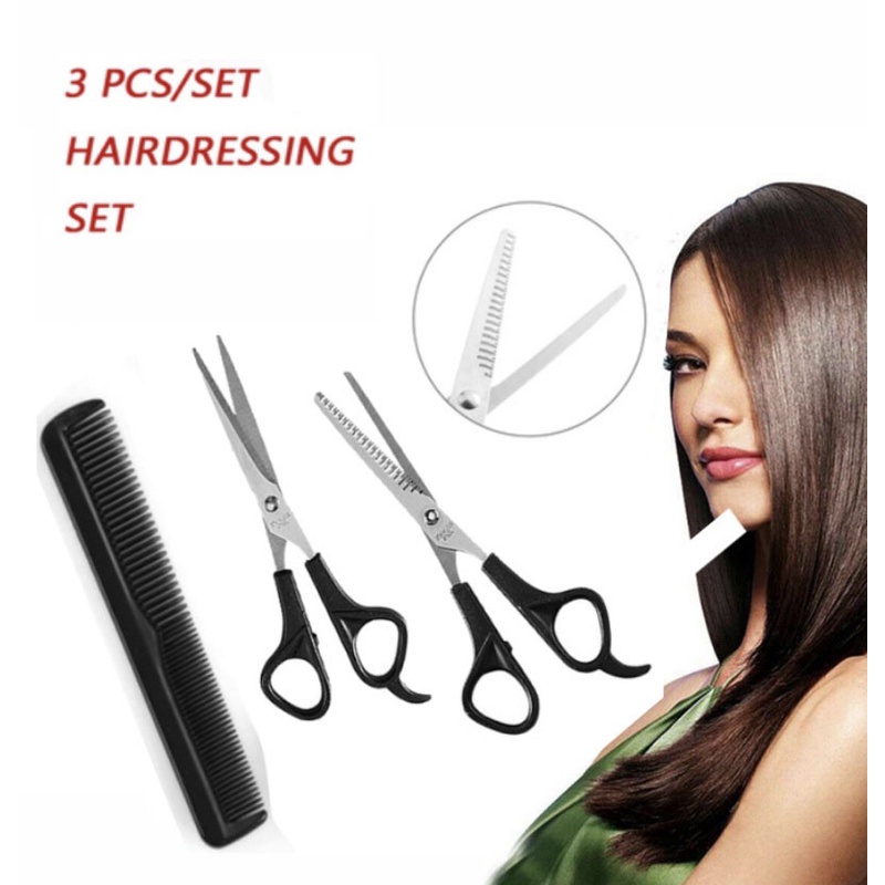 3Pcs Haircut Set Scissor/Scissors Salon Professional Barber Hair ...