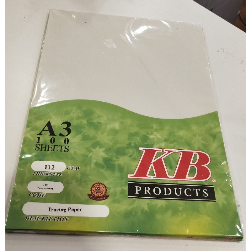 A3 Tracing Paper 112gsm - 100pcs (Transparent) | Shopee Malaysia