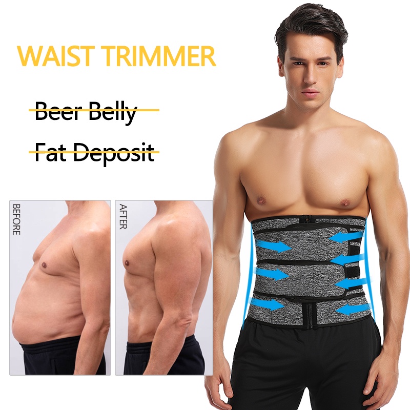 Men Waist Trainer Corset Sauna Sweat Sports Girdles Gym Fitness ...