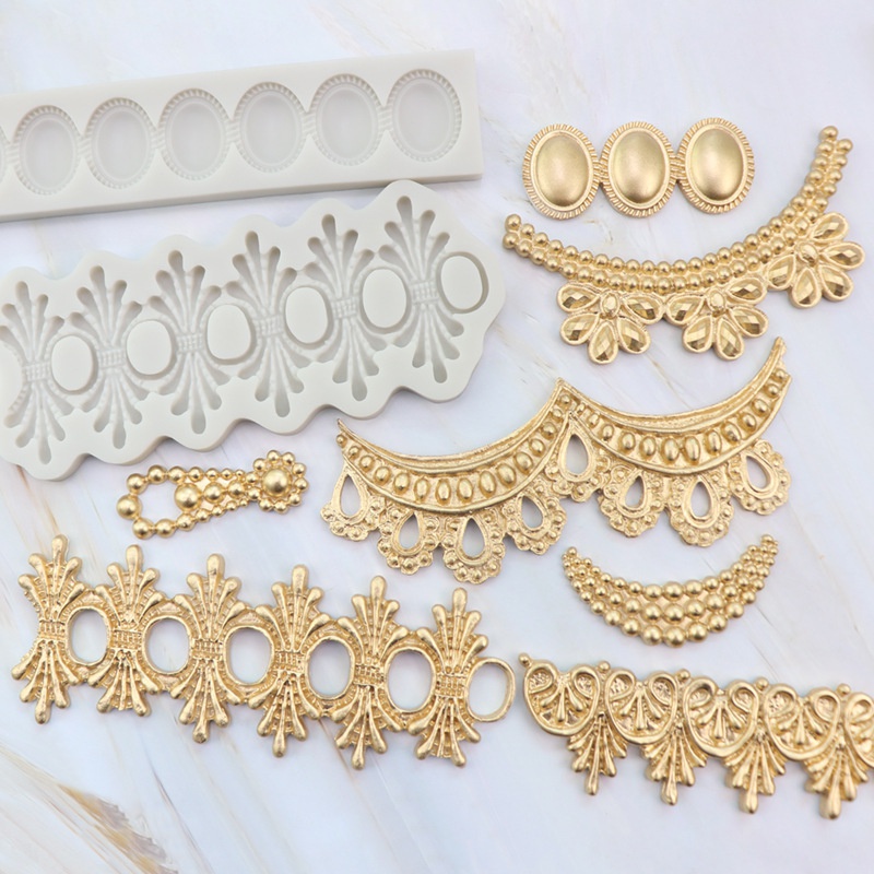 Cake Border Silicone Molds Gem Pearl Relief Fondant Cake Decorating ...