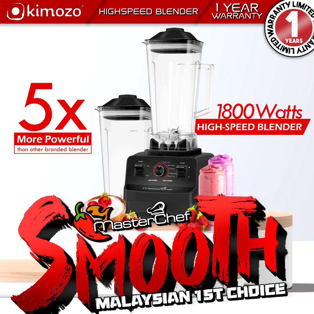 KIMOZO Highspeed Blender Grinder 1800W Masterchef Series MCT-HB6A(L ...