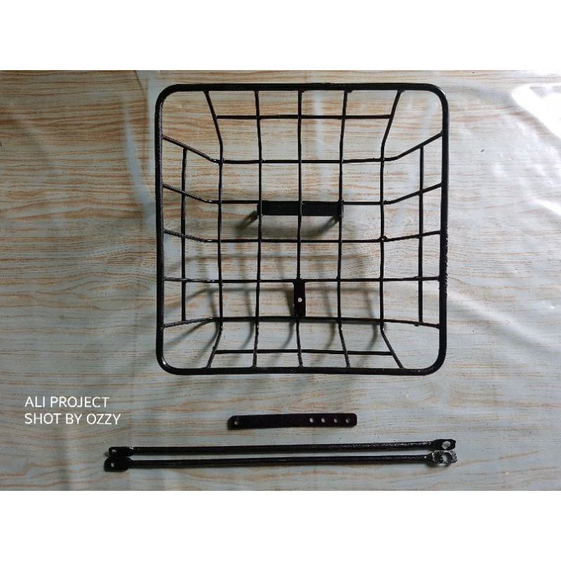 Commuter Basket Front Rack Iron Net Rack for All bicycles + support ...