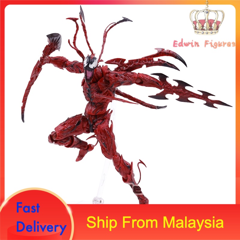 16cm Red Venom Carnage 屠杀 SpiderMan Revoltech Series No.008 Amazing ...