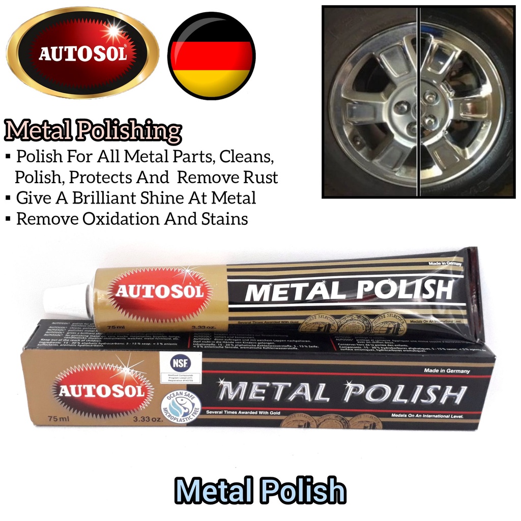 Autosol Metal Polish Clean And Protect Metal , Brass Material For Car ...