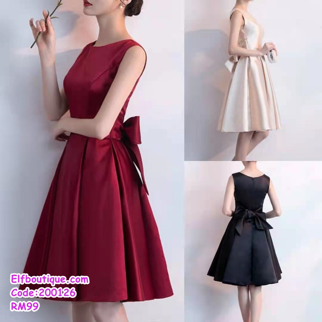 READY STOCK Woman Sexy Elegant Round Neck Sleeveless Back Ribbon Tie ...