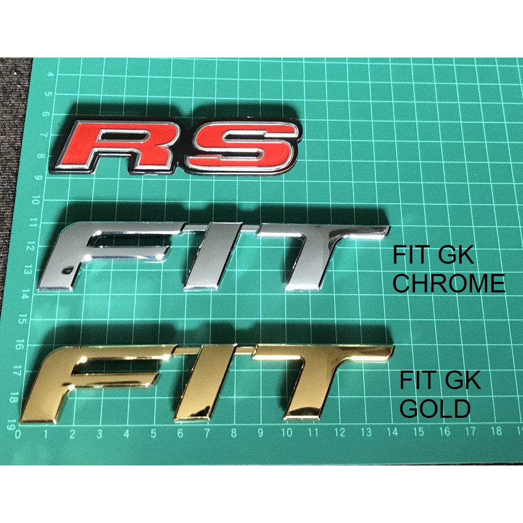 HONDA FIT JAZZ GK RS HONDA FIT GOLD EMBLEM RS EMBLEM HONDA FIT GK ...