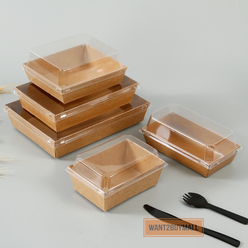 [Premium] Kraft White Paper Square Rectangular Bakery Cake Donut Food ...