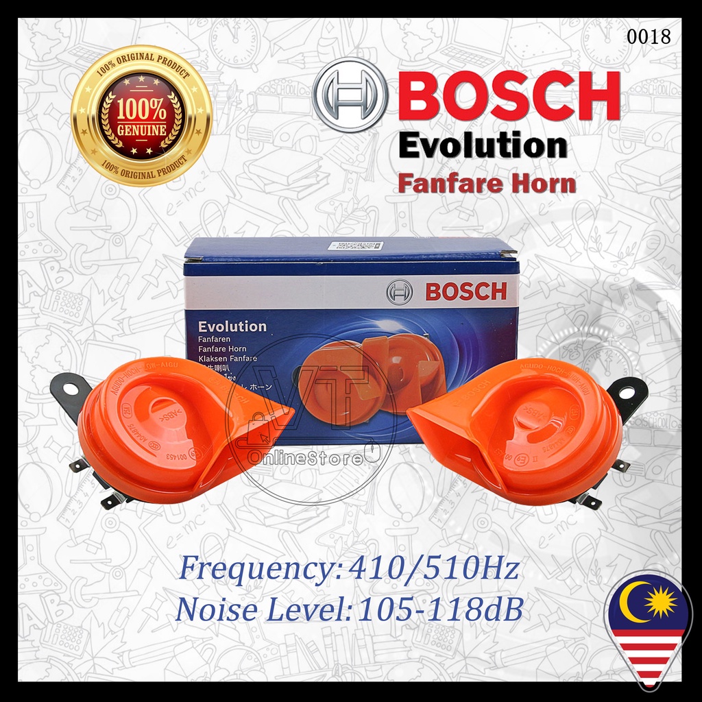 BOSCH Evolution Fanfare Compact Universal Car Horn BM Twin Horn 2pcs ...