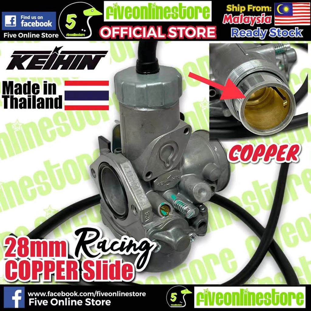 KEIHIN Carburetor WAVE 125 22MM 24MM 28MM COPPER Slide ORI Thai/Japan ...