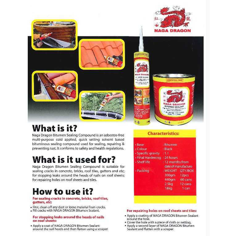 Naga Dragon Bitumen Compound 440g/2.5kg | Shopee Malaysia