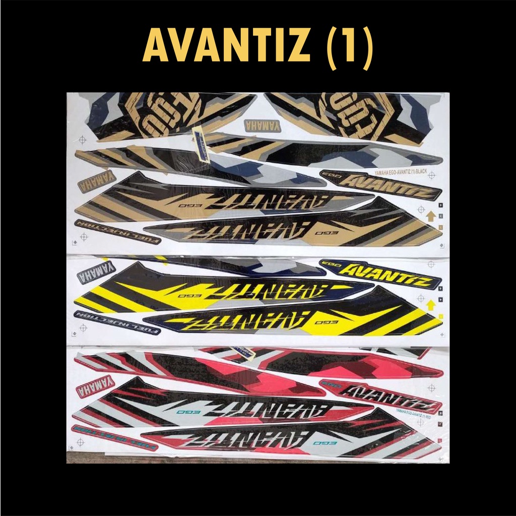 Stiker sticker body stripe cover set (1) yamaha egoavantiz ego avantiz ...