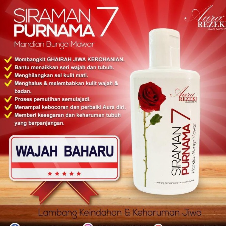 SIRAMAN 7 PURNAMA MANDIAN BUNGA MAWAR - AURA REZEKI (150ML) | Shopee ...