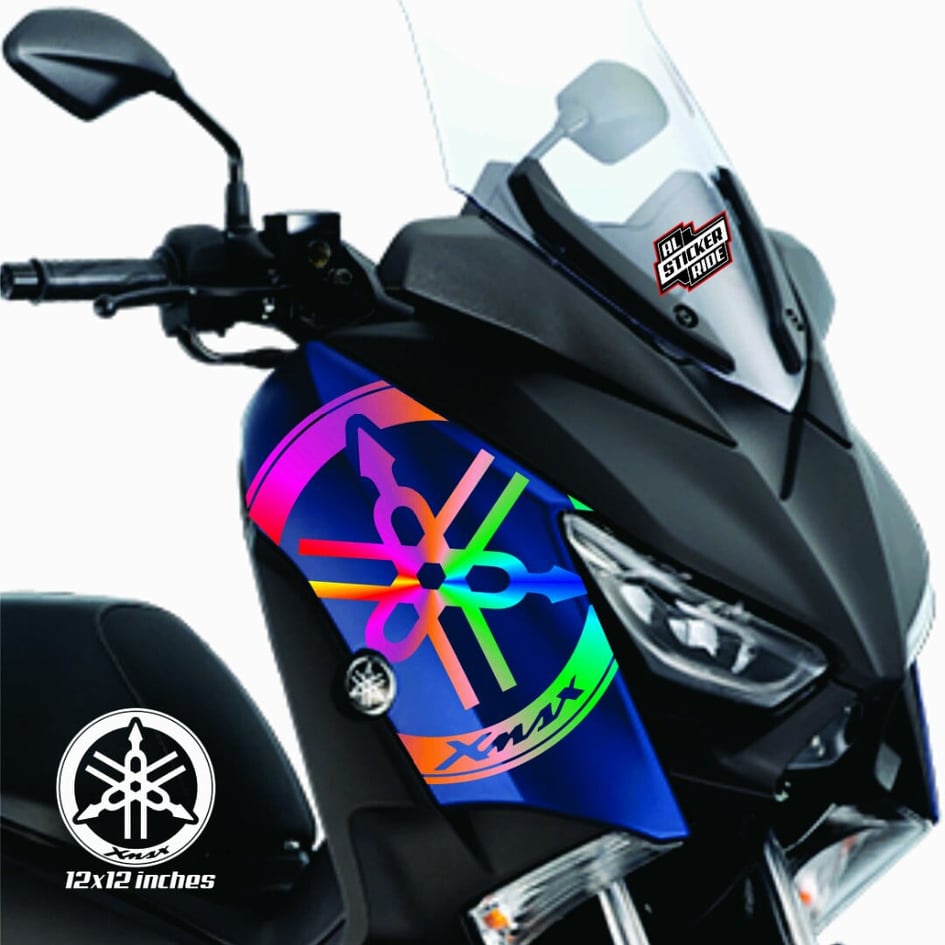 Yamaha XMAX 300 YAMAHA LOGO 12X12 Waterproof, Rubberized Sticker ...