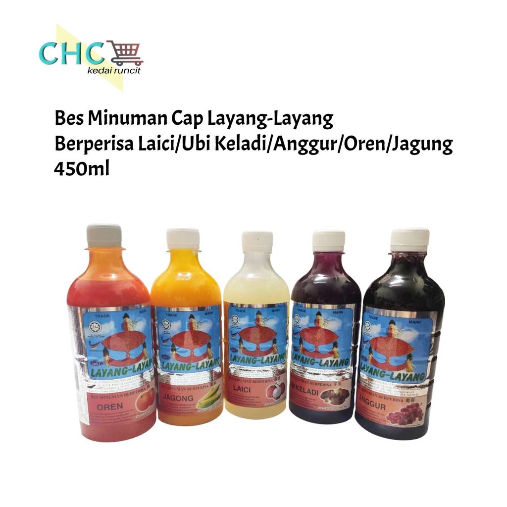 Bes Minuman Cap Layang-Layang Berperisa Laici/Ubi Keladi/Anggur/Oren ...