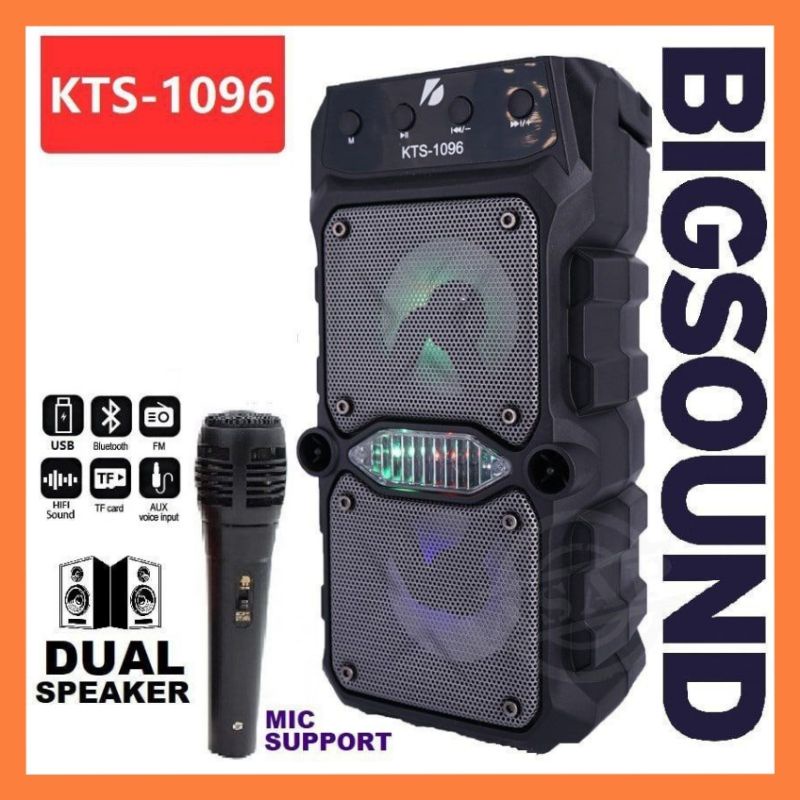 Speaker KTS-1096 Wireless With Led Light | Shopee Malaysia