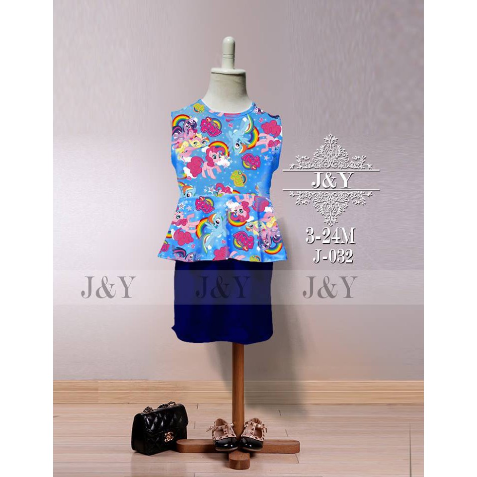 Blue My Little Pony Set ( Top + Skirt) | Shopee Malaysia