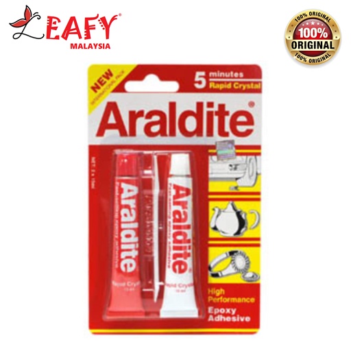 【100% ORIGINAL】ARALDITE Rapid Crystal 5 Minutes High Perfomance Epoxy ...