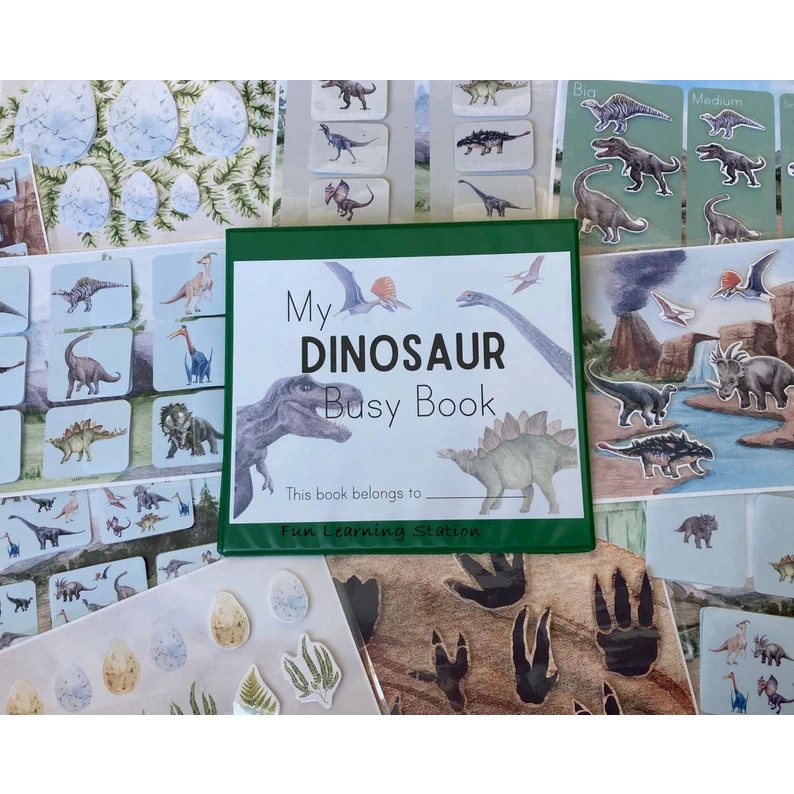 422 My Dinosaur Busy Book Printable (PDF) Kids learning Montessori ...