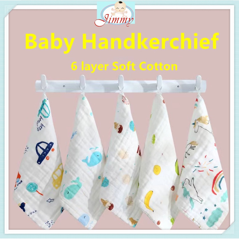 Baby Handkerchief 6 layer Baby Cotton Soft Six Layers Gauze Newborn ...