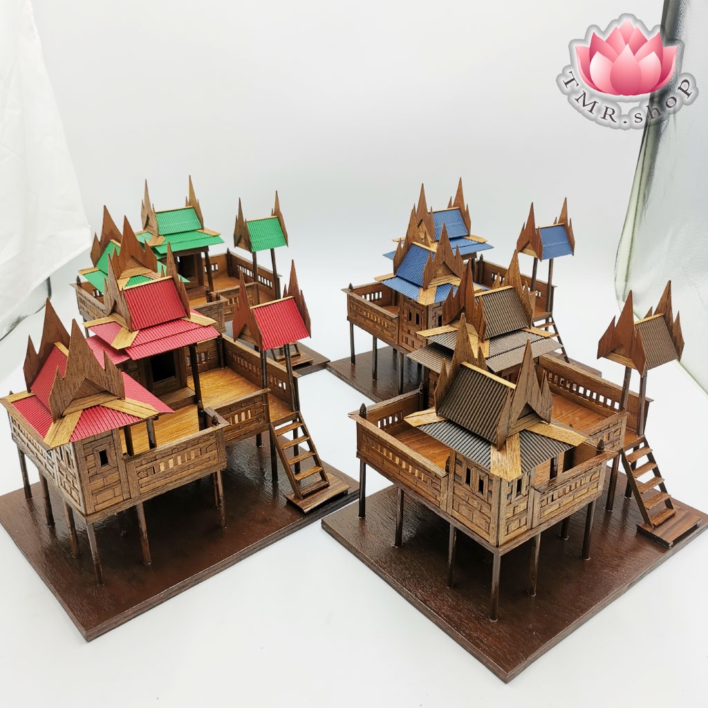 Thai Traditional House Model Ayutthaya Style 2 Raised Height 3 Roofs ...