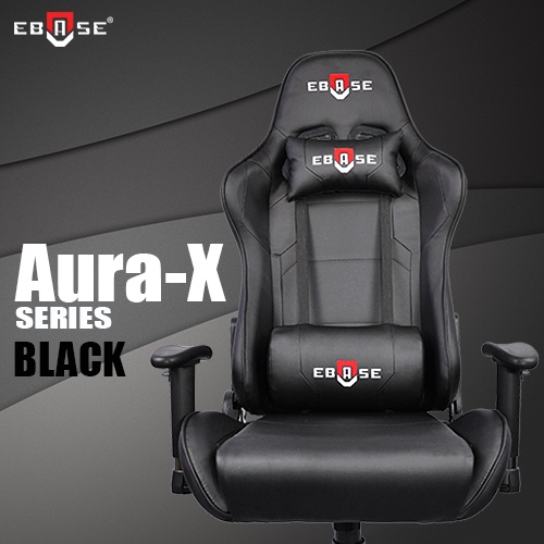 EBASE Aura-X PU Leather Gaming Chair Kerusi Gaming - Black | Shopee Malaysia