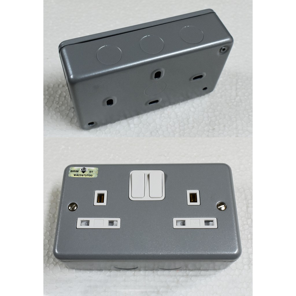 2 AC POWER SOCKET besi socket | Shopee Malaysia
