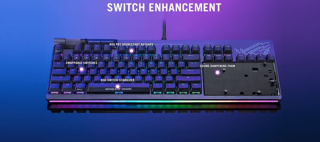 Asus ROG Strix XA07 Flare II Animate Gaming Mechanical Keyboard - (ROG ...