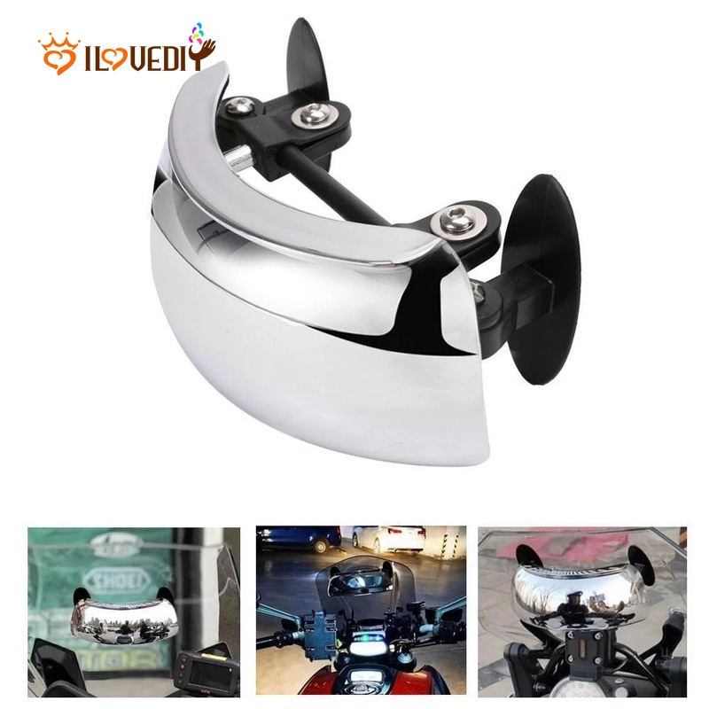 1Pc Motorcycle Rear View Mirror Windscreen /180+ Degree Blind Spot ...
