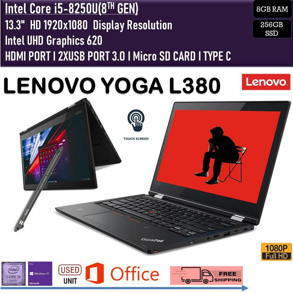 Lenovo ThinkPad L380 Yoga 13.3” Touch FHD, Quad-Core™/Lenovo BUSINESS LAPTOP THINK PAD x1 Tablet ...