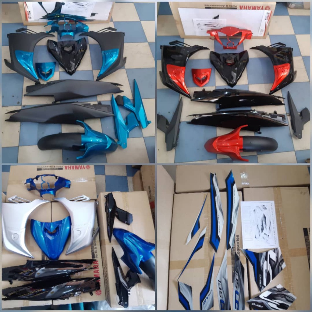 COVERSET FOR YAMAHA LC 135 V7 WITH STICKER ORIGINAL ( HLY ) | Shopee ...