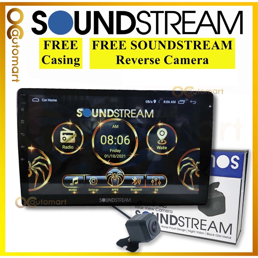 FREE CASING Soundstream QLED T3L 1+16GB or 2+32GB DSP Android Player ...