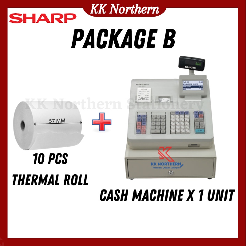 Sharp XE-A307 Cash Register Machine / Mesin Cashier Machine Fast Key ...