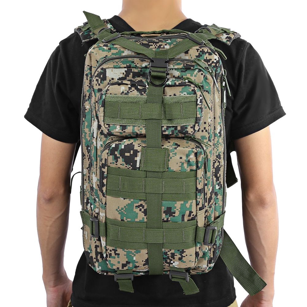 MILITARY TACTICAL 30L OXFORD BACKPACK (DIGITAL JUNGLE CAMOUFLAGE ...