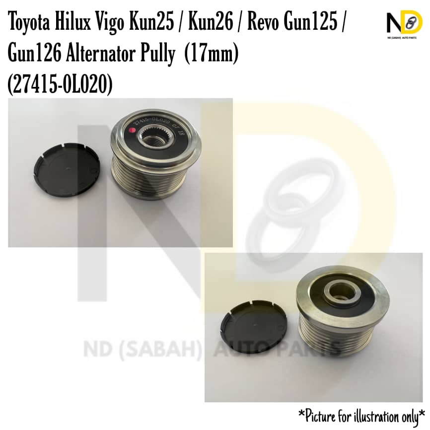 TOYOTA HILUX VIGO KUN25 / KUN26 / REVO GUN125 / GUN126 ALTERNATOR PULLY ...