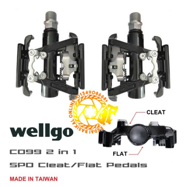 Wellgo C099 2 in 1 - SPD Cleat/Flat Pedals (Original) | Shopee Malaysia