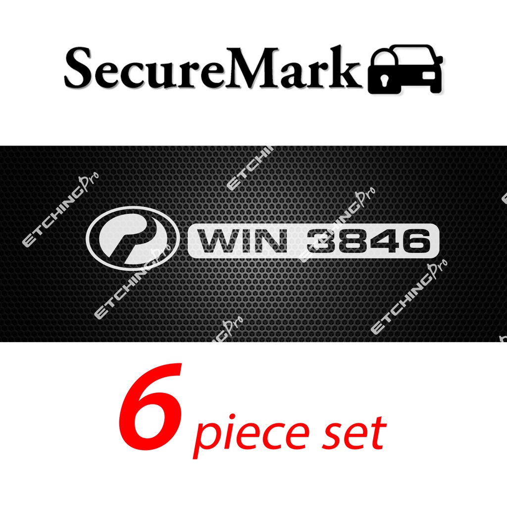 Perodua badge logo SecureMark car security marking sand blasting glass ...