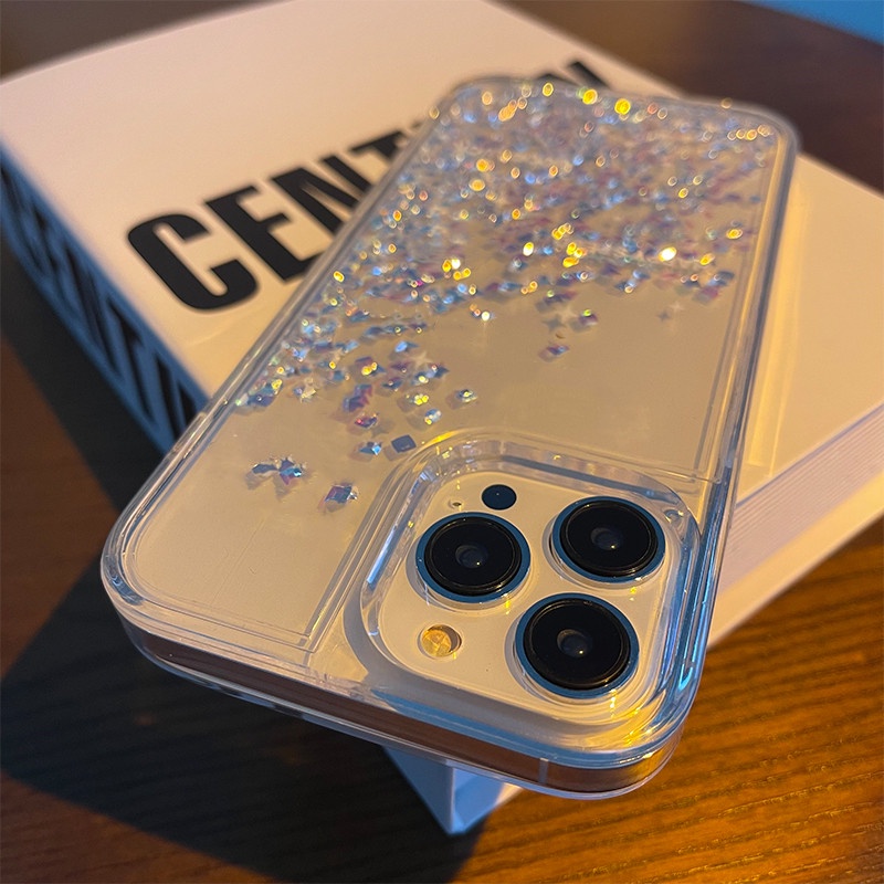 Luxury Liquid Quicksand Flash Chips Phone Case for IPhone 13 Pro MAX 12 ...