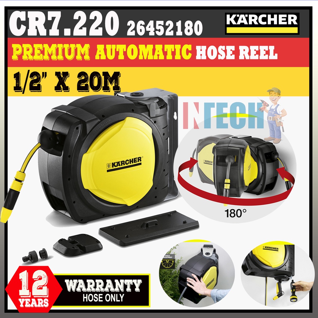 KARCHER 26452180 CR7.220 / CR7220 PREMIUM AUTOMATIC COMPACT HOSE REEL ...