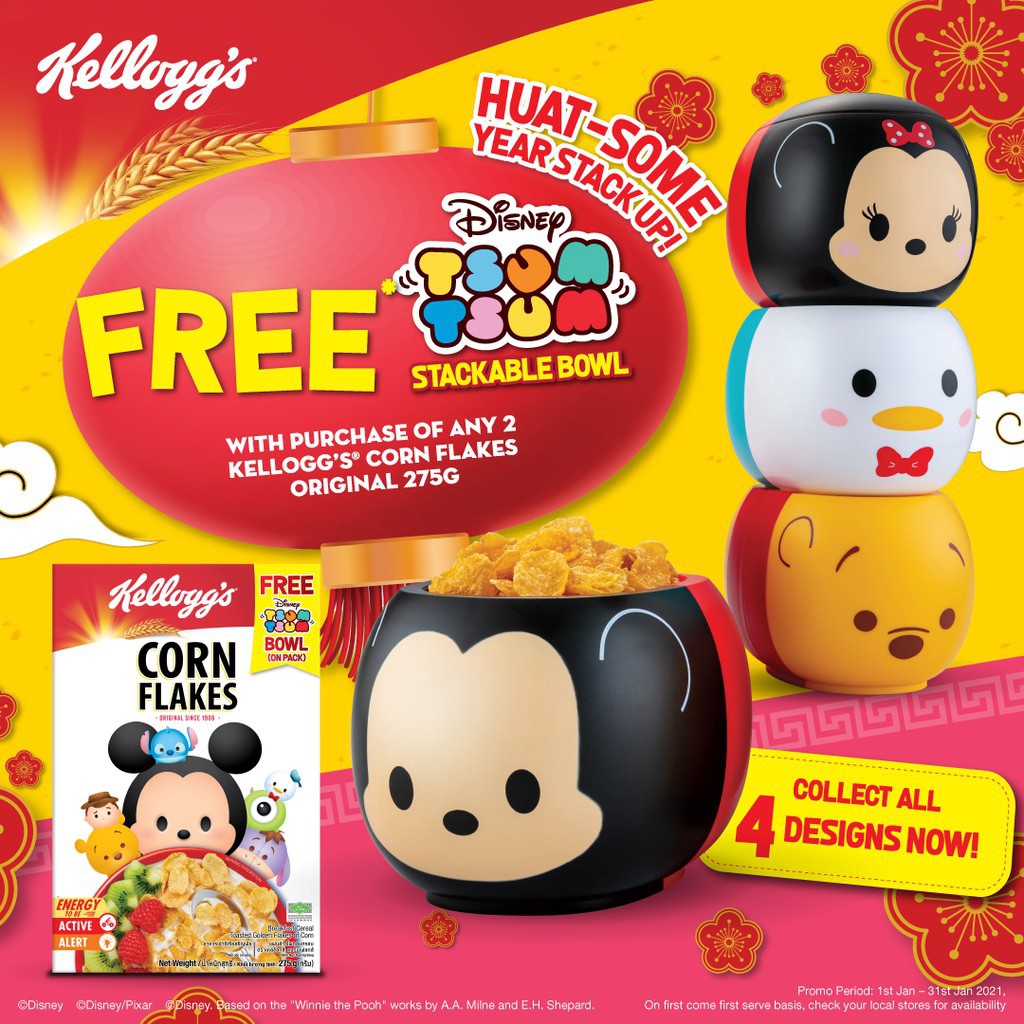 Kellogg's Cornflakes (Tsum Tsum Collectibles) - 275g x 2 | Shopee Malaysia